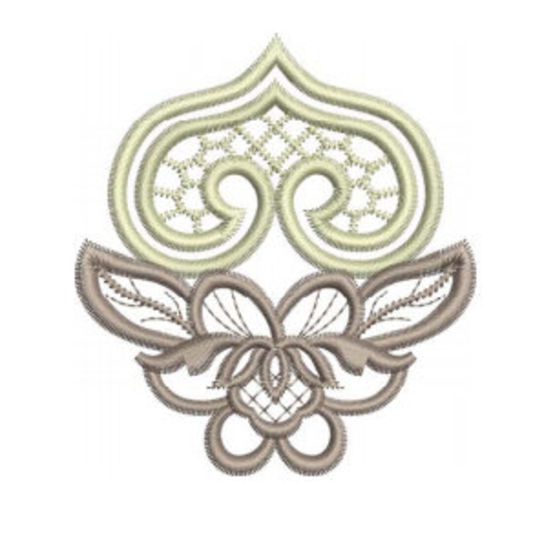 Cutwork Flower 4 Embroidery Motif by Sue Box in 2 Sizes - Etsy