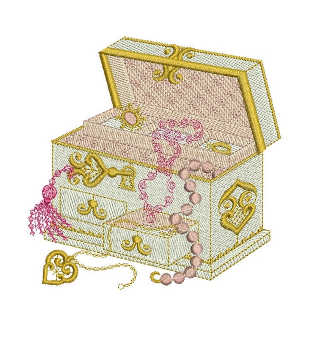 Jewellery Box - A Romantic Era - Ladies Machine Embroidery Design by ...