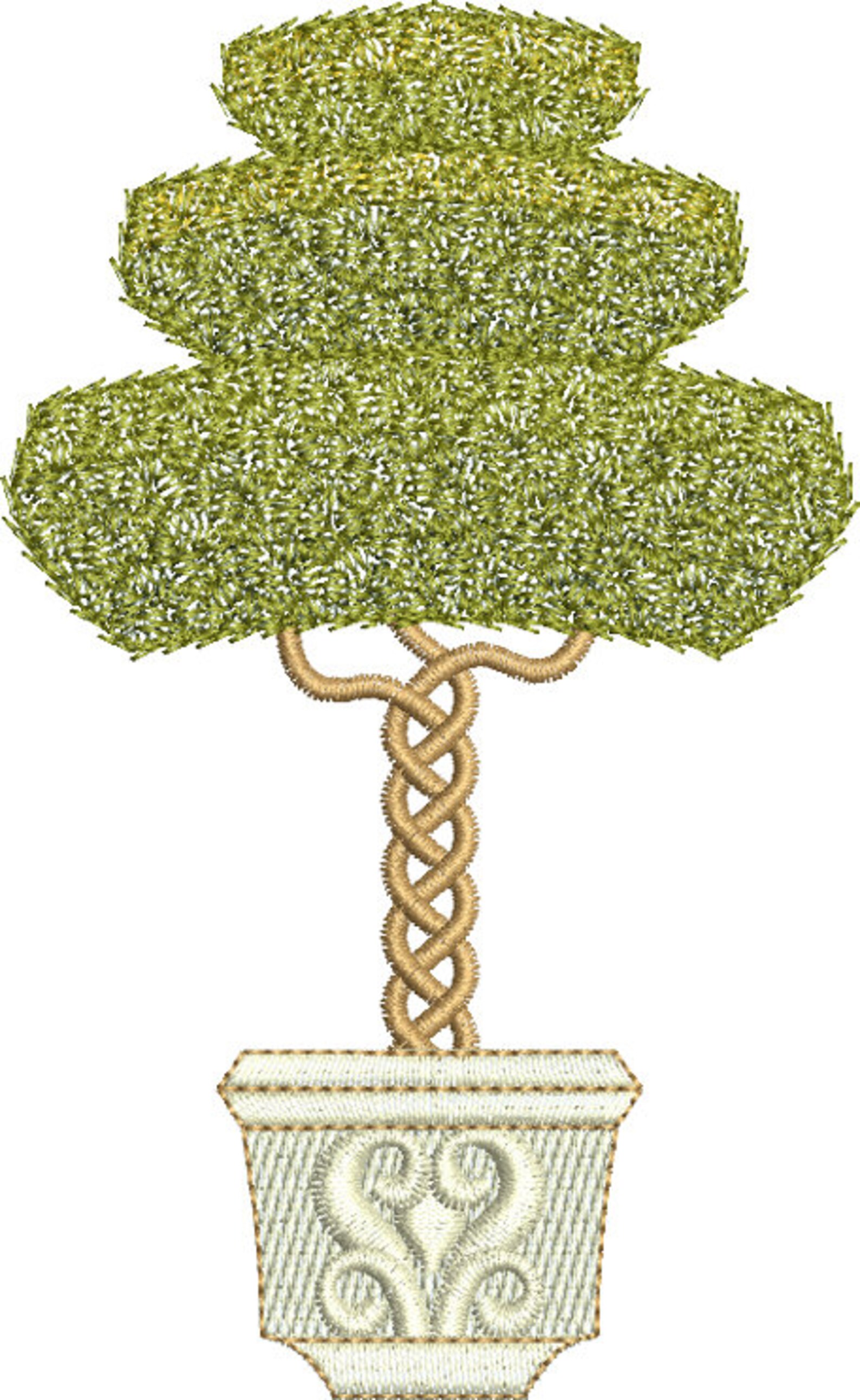 Topiary Tree 1 Machine Embroidery Design by Sue Box in 2 - Etsy