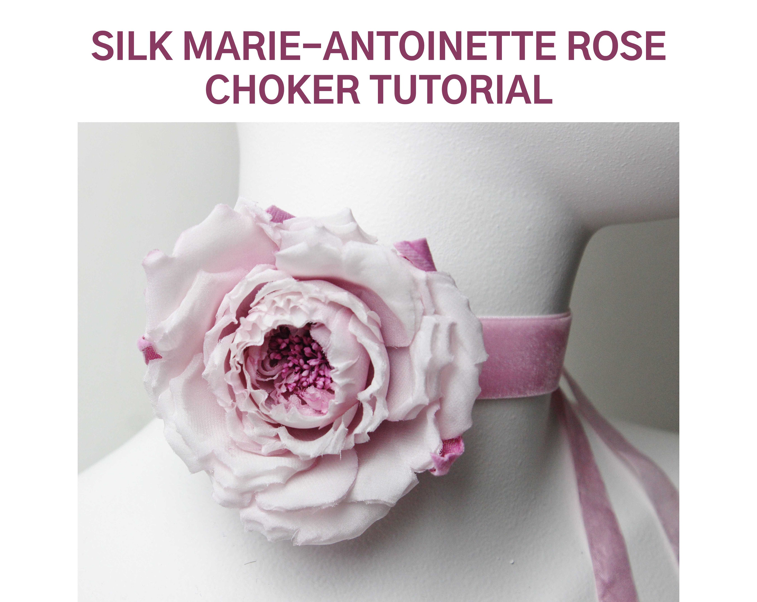 TUTORIAL - Silk Marie Antoinette Rose Flower Tutorial, Rose Pattern ...