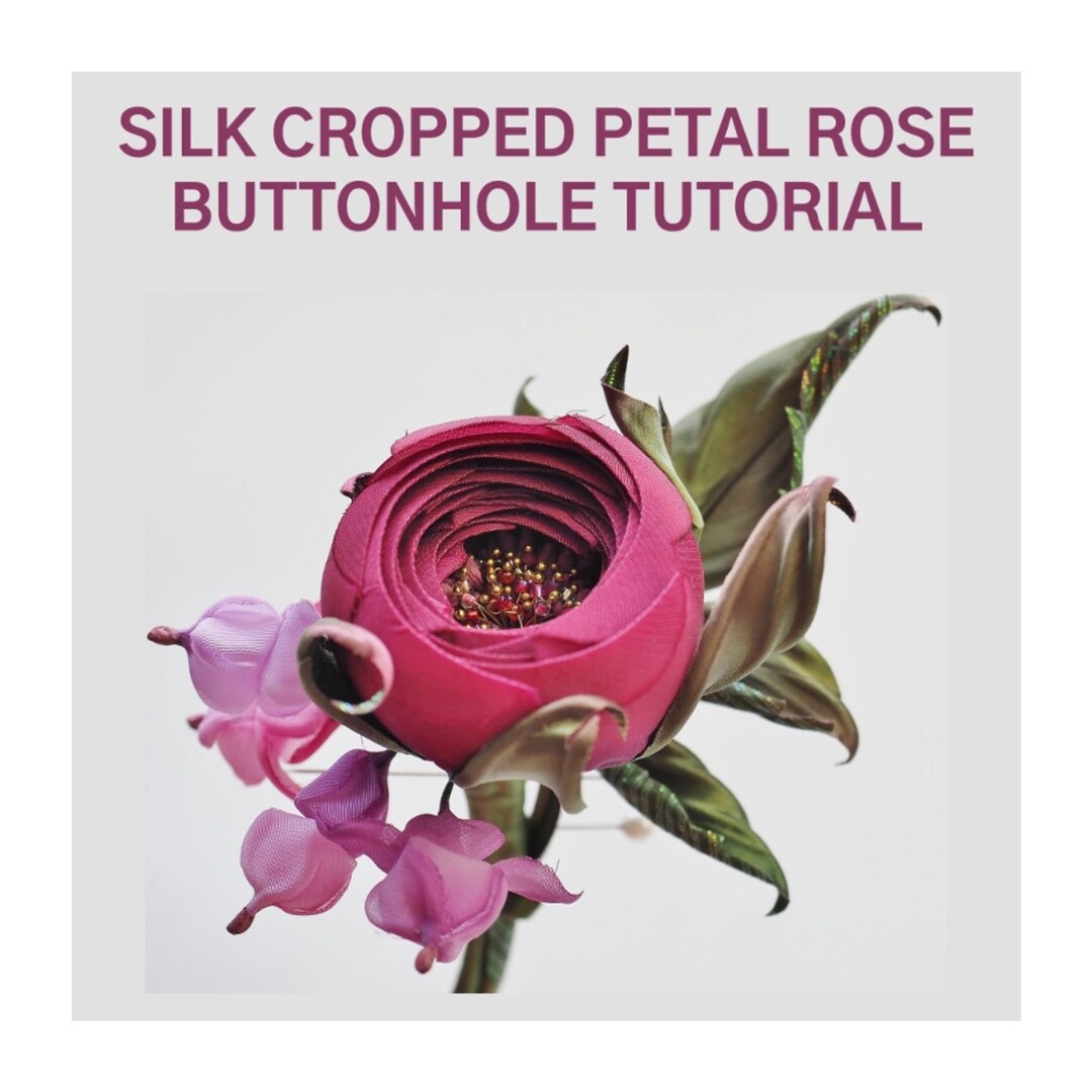 Silk Rose Flower Tutorial, Rose Pattern, Fabric Rose Flower Template ...