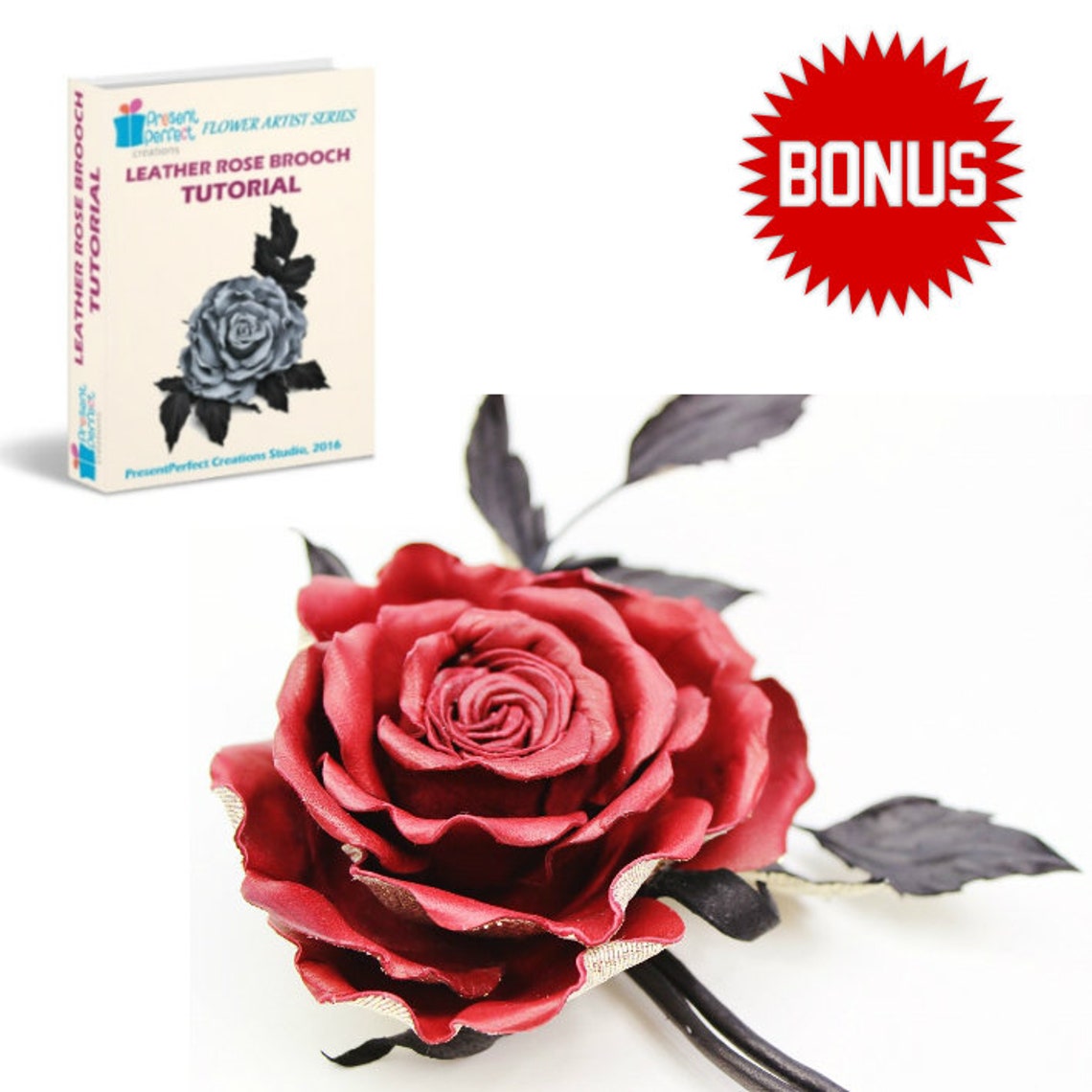 Step by Step Photo LEATHER ROSE TUTORIAL, Leather Rose Pattern, Leather ...