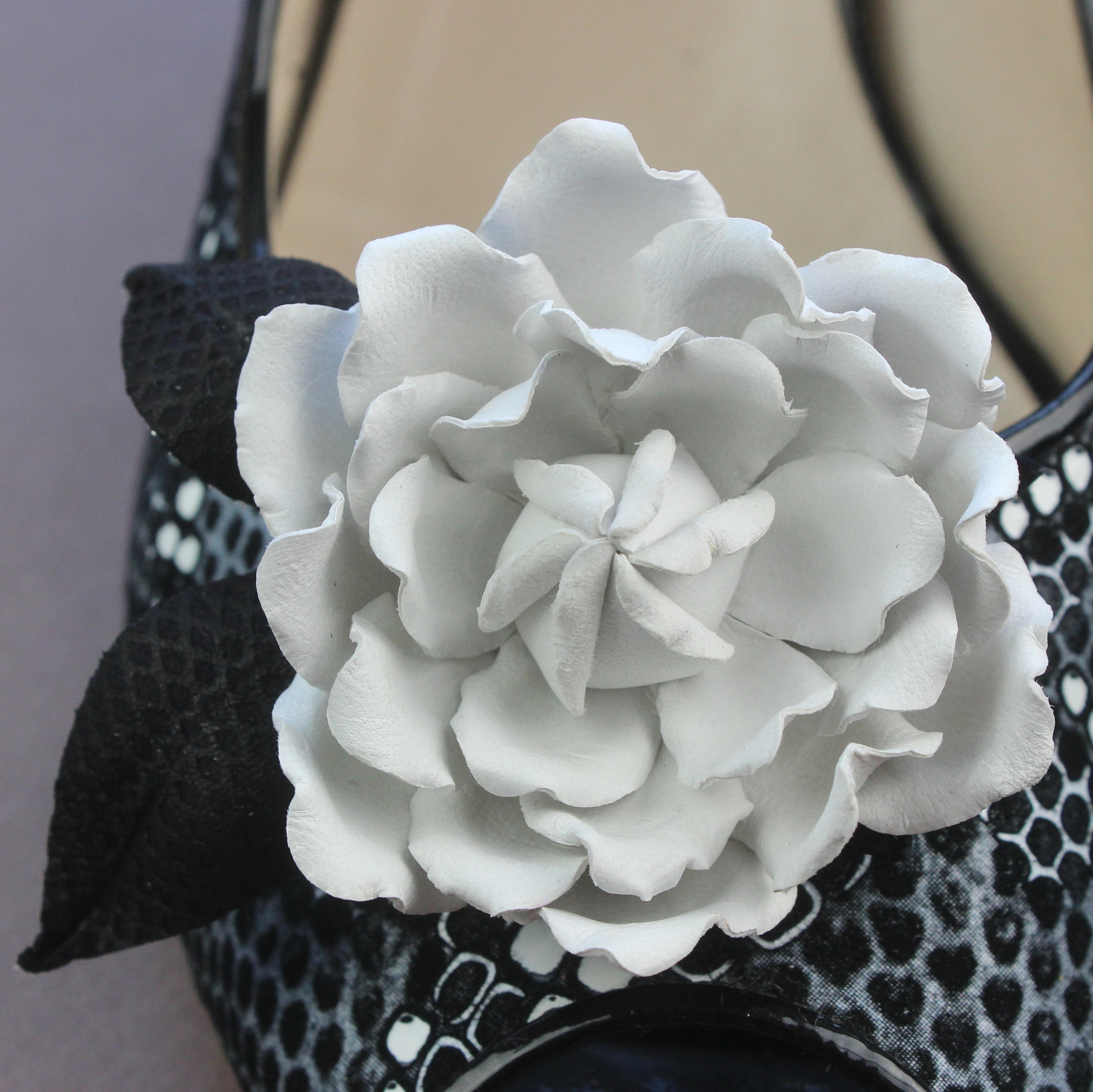 Leather Gardenia Flower Tutorial, Leather Gardernia Template, Leather ...