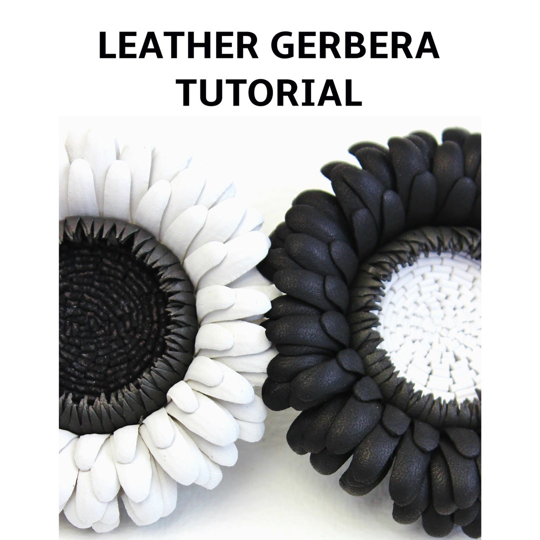 Leather Flower Tutorial, Leather Pdf Pattern, Leather Flower Template ...