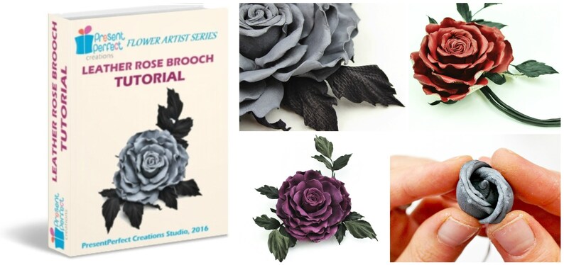 4 for the Price of 3 Leather ROSE Tutorial Bundle, Rose Pattern ...