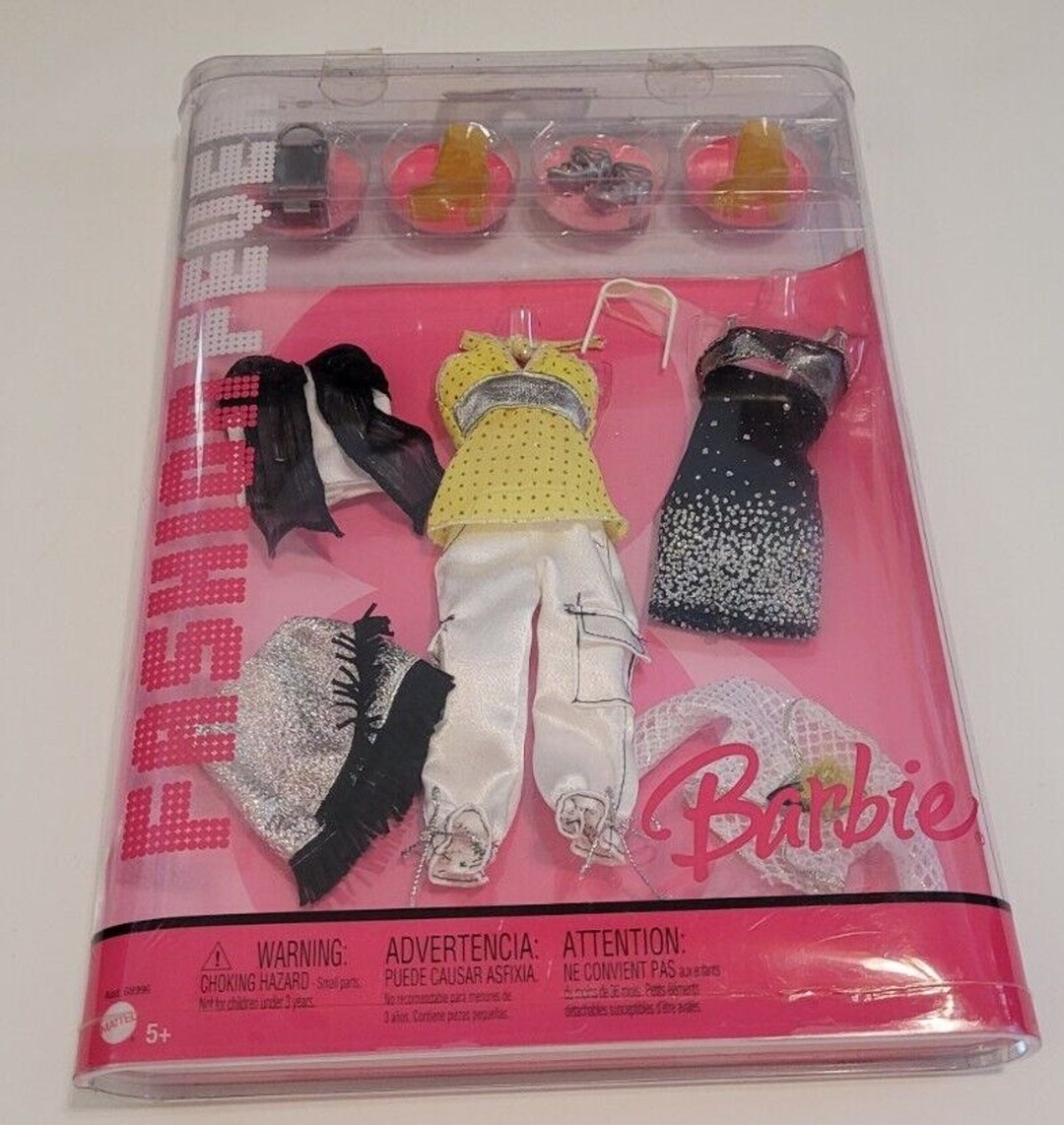 Barbie Vintage Fashion Fever Mix and Match Outfit Pack G8996 Black ...