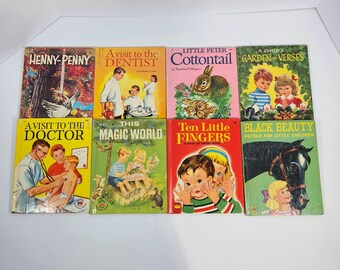 Vintage Children's Books Set of 8 Wonder Books Hardcover 1948-1974 - Etsy