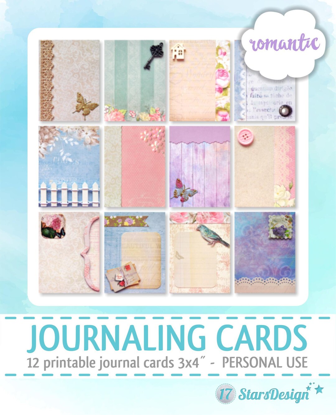 Digital Journal Cards 3x4 Project Life Journaling Cards Pocket ...