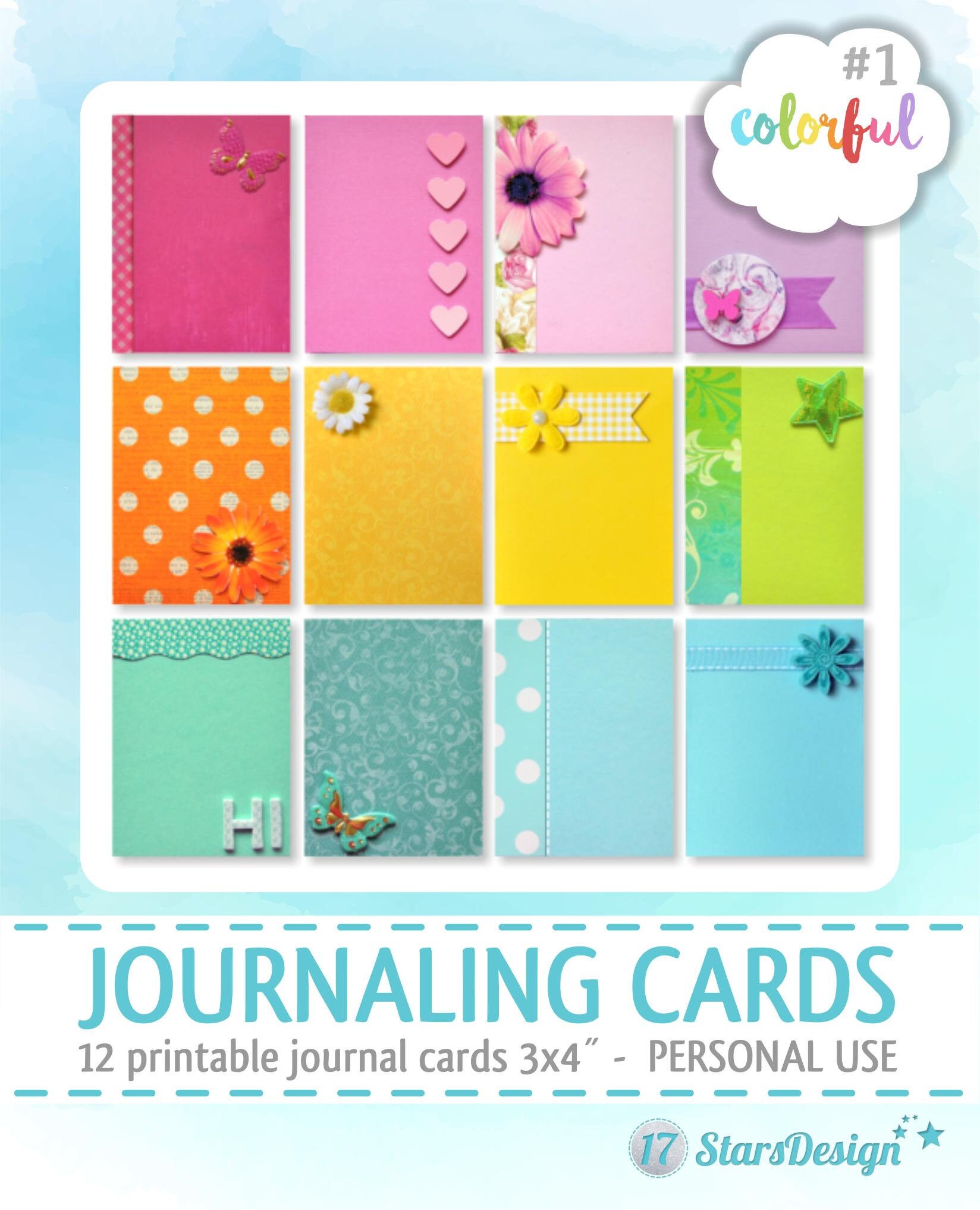 Digital Journal Cards 3x4 Project Life Journaling Cards Pocket ...