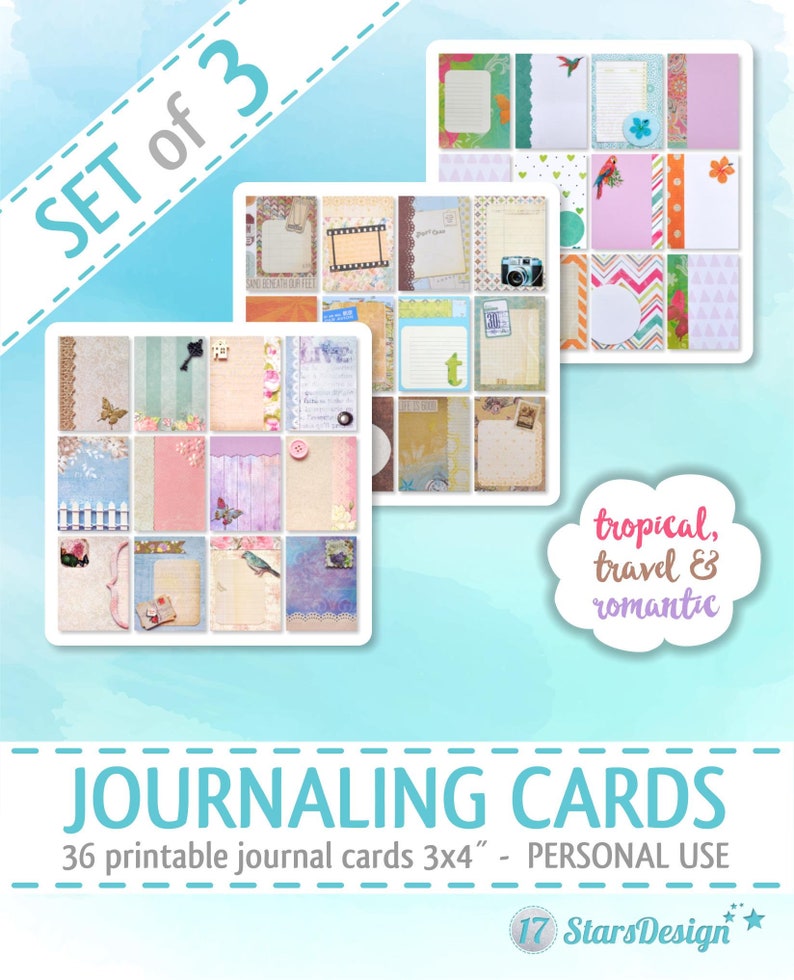 Digital Journal Cards 3x4 Project Life Journaling Cards - Etsy