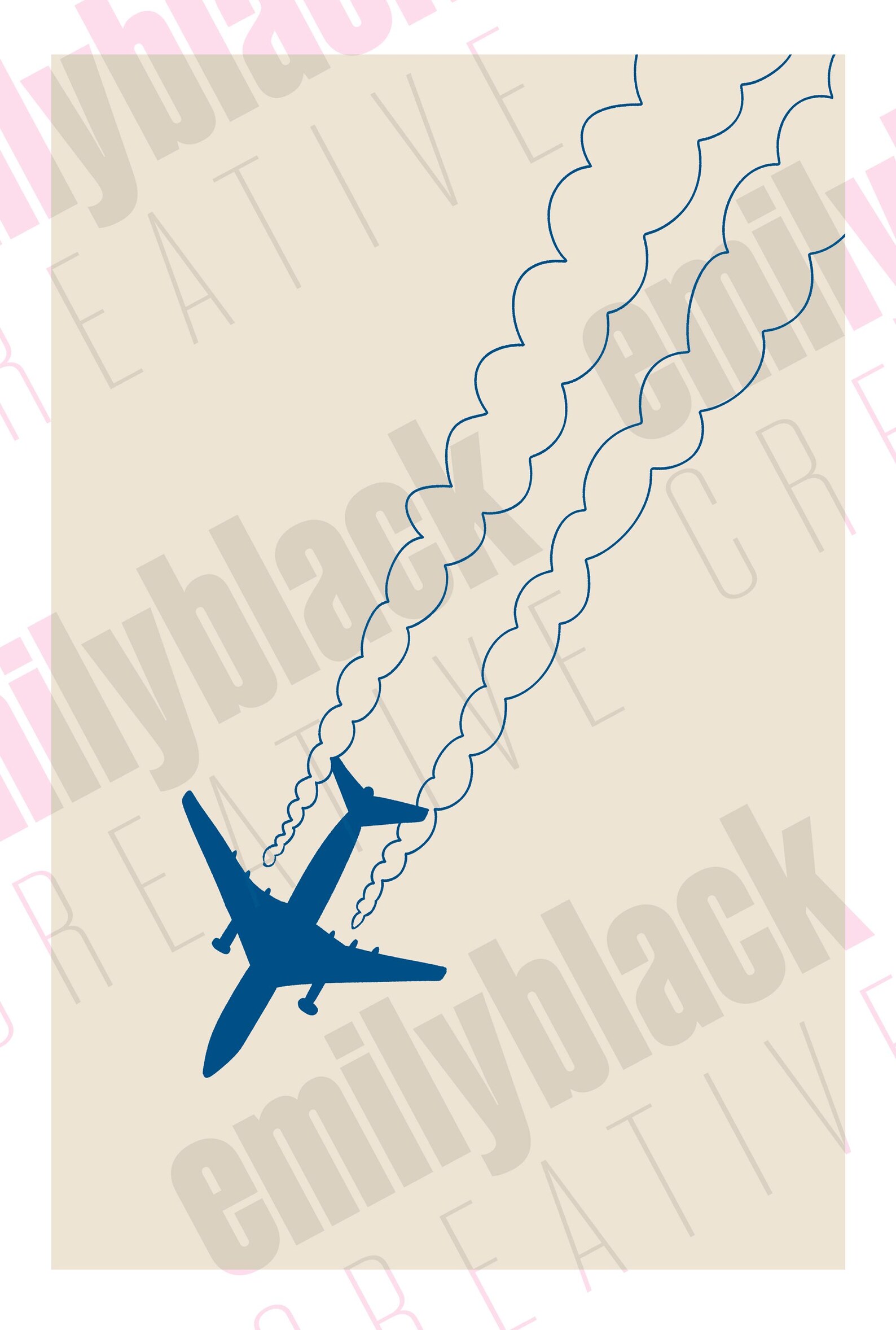Retro Airplane Print, Travel Art, Wanderlust Poster, Drawing ...
