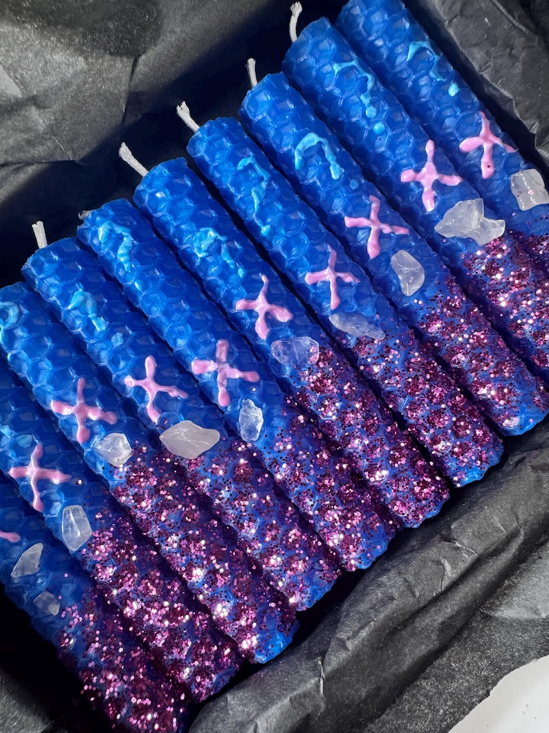 Gebo Rune Beeswax Candles - Rose Quartz, Norse Love Spell, Wiccan Altar ...