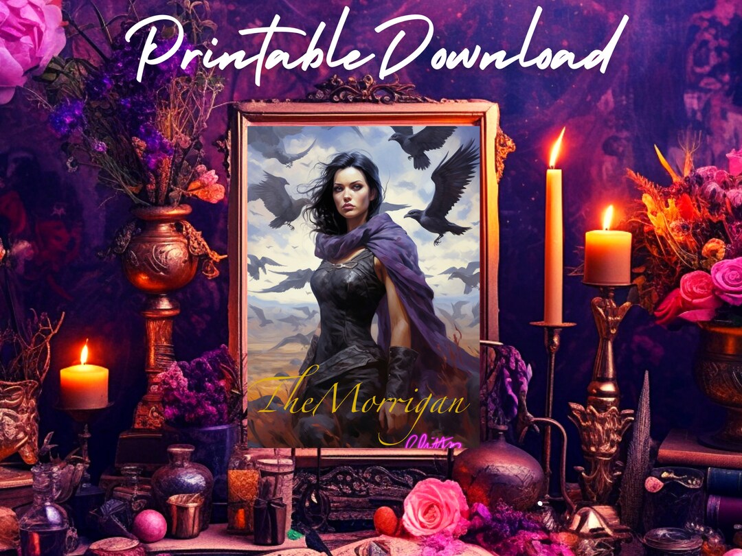 Morrigan 4 A4 Art Printable Download for Book of Shadows Pages - Etsy