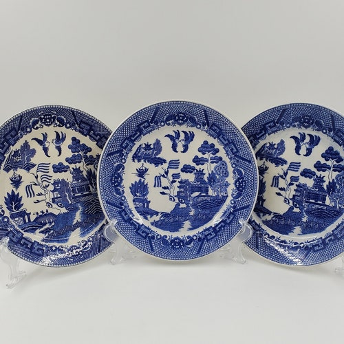 Vintage Churchill Blue Willow 12 Inch Platter - Etsy