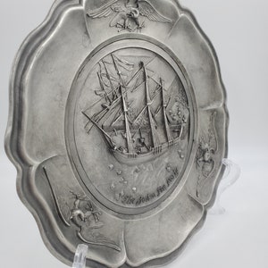 Decorative Pewter Plate - Etsy