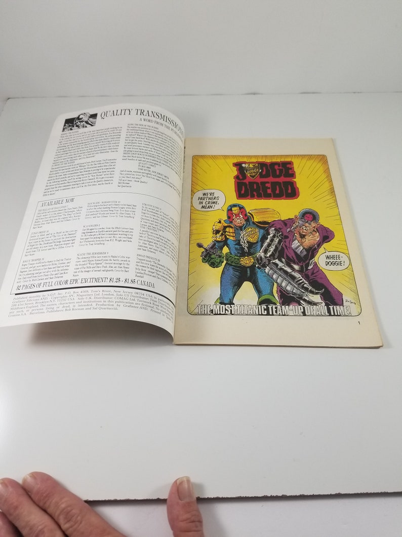 Judge Dredd Comic Book 16 - Etsy