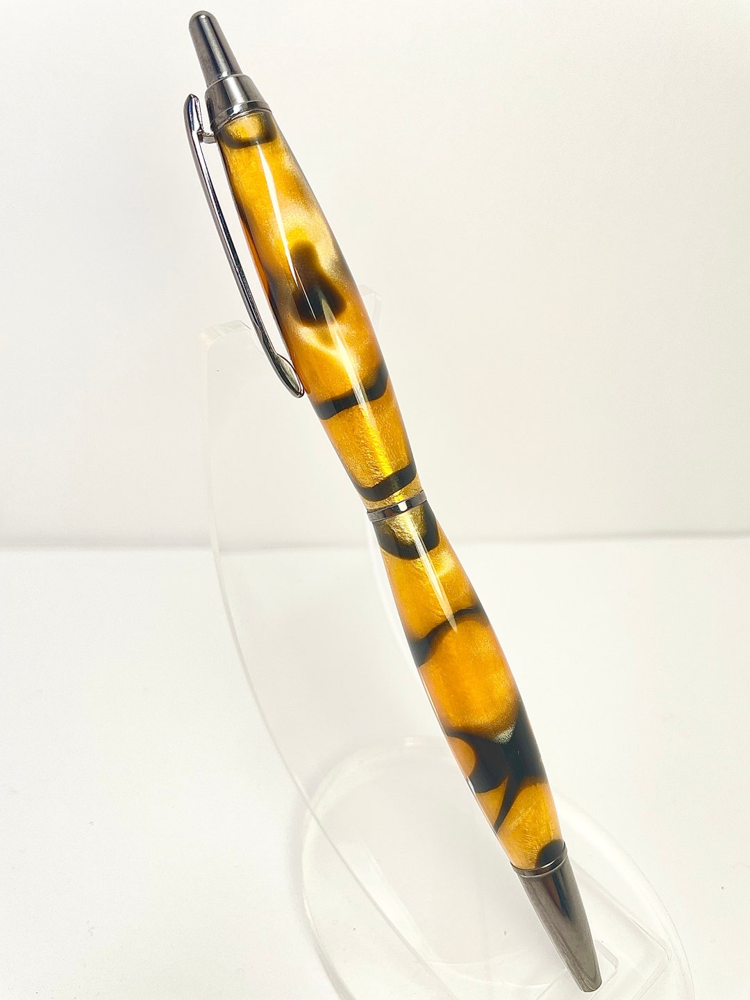 Transparent Orange and Black Click Pen - Etsy