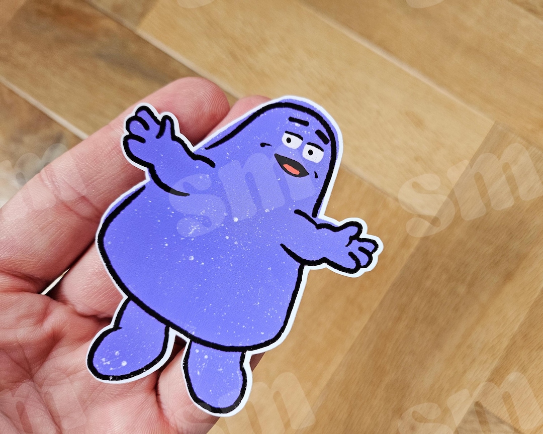 Grimace Glossy Sticker - Retro Vintage Mcdonalds Happy Meal Character ...