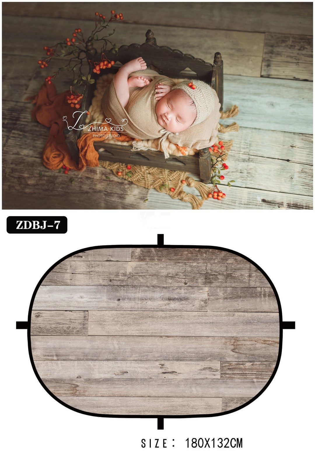 Collapsible Wooden Floor Foldable Background Backdrop for Newborn ...