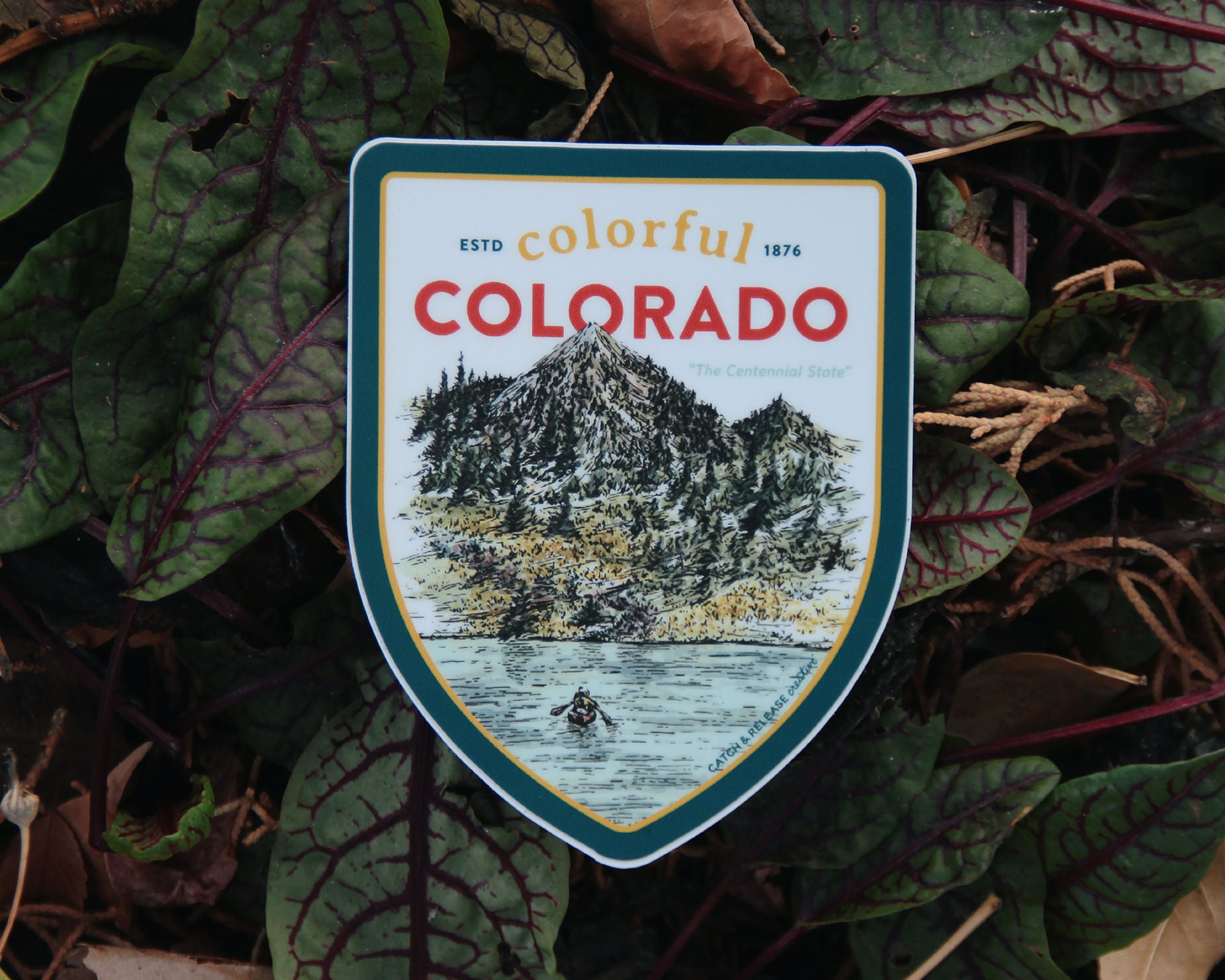 Colorful Colorado STICKER / USA Made Waterproof Yellow Blue CO | Etsy