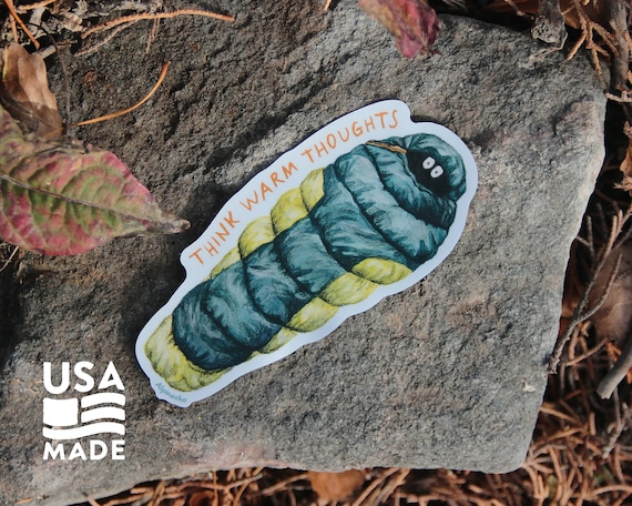 Think Warm Thoughts STICKER / Waterproof Vinyl Camping - Etsy