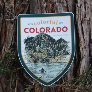 Colorful Colorado STICKER / USA Made Waterproof Yellow Blue CO | Etsy