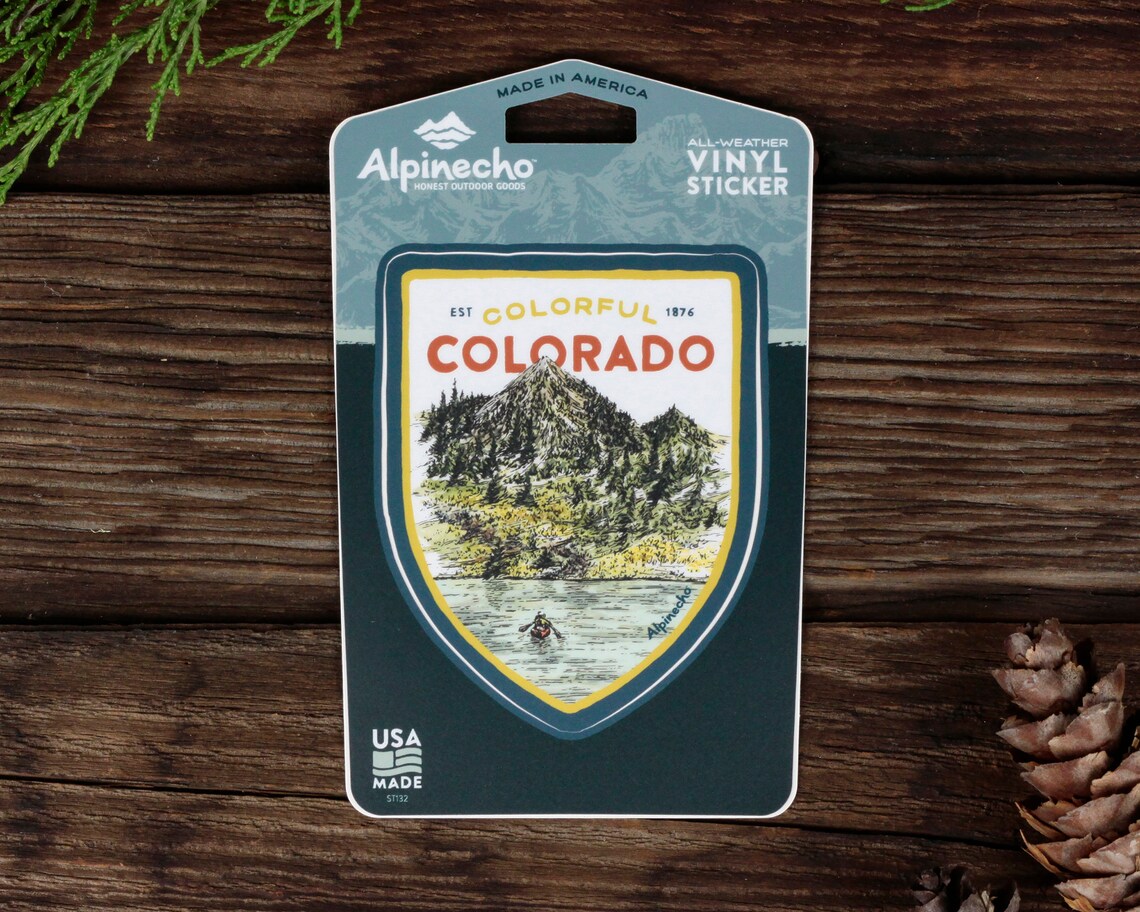 Colorful Colorado STICKER / USA Made Waterproof Rocky Mountain - Etsy