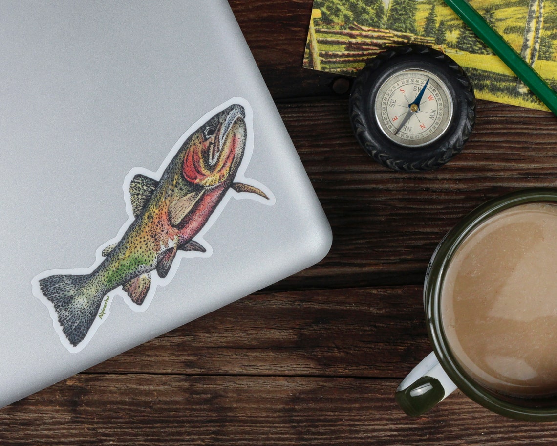 Cutthroat Trout STICKER / Waterproof Vinyl Fish Water Bottle | Etsy