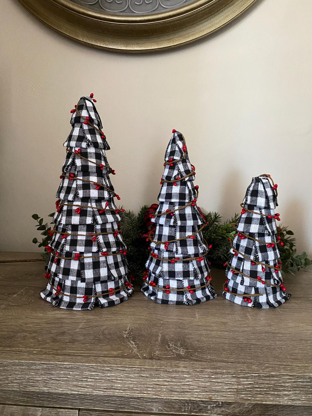 Buffalo Plaid Tree Set - Etsy