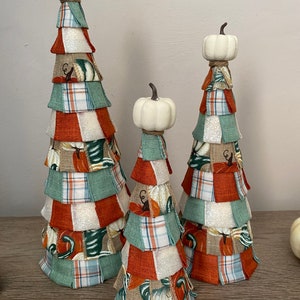 Handmade Autumn Cone Trees: Rustic Thanksgiving Decor, Set of 3 - Etsy