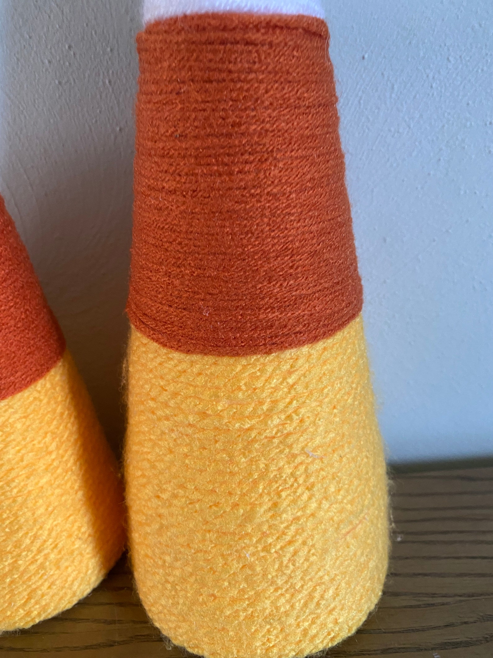 Handmade Candy Corn Cone Trees: Halloween Farmhouse Decor, Set of 3 - Etsy