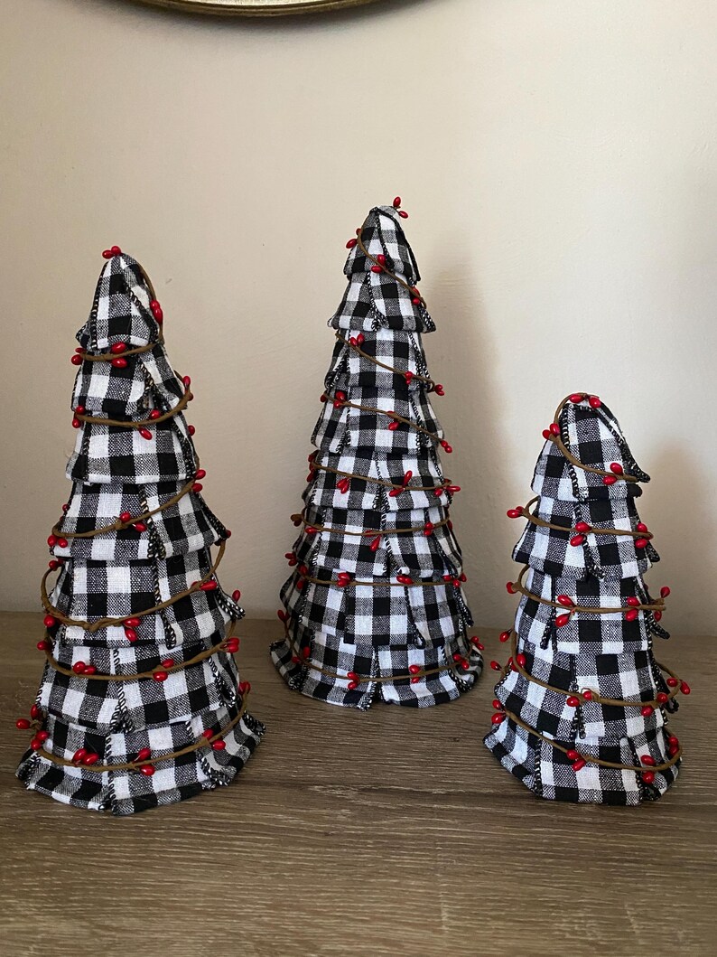 Buffalo Plaid Tree Set - Etsy
