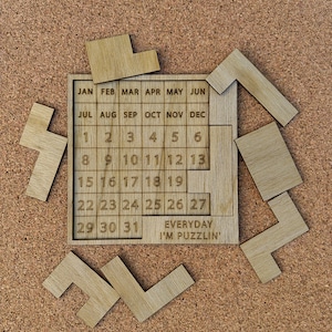 Calendar Puzzle Puzzle a Day - Etsy