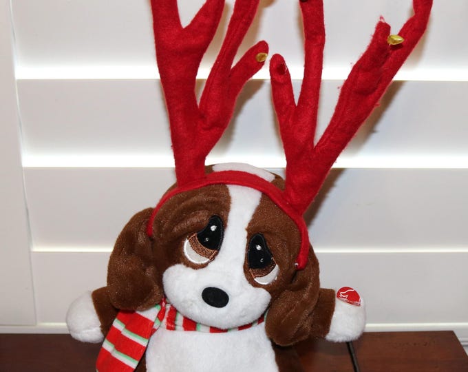 Dan Dee Sad Sam Animated Singing Lights Reindeer Dog Works Great! - Etsy