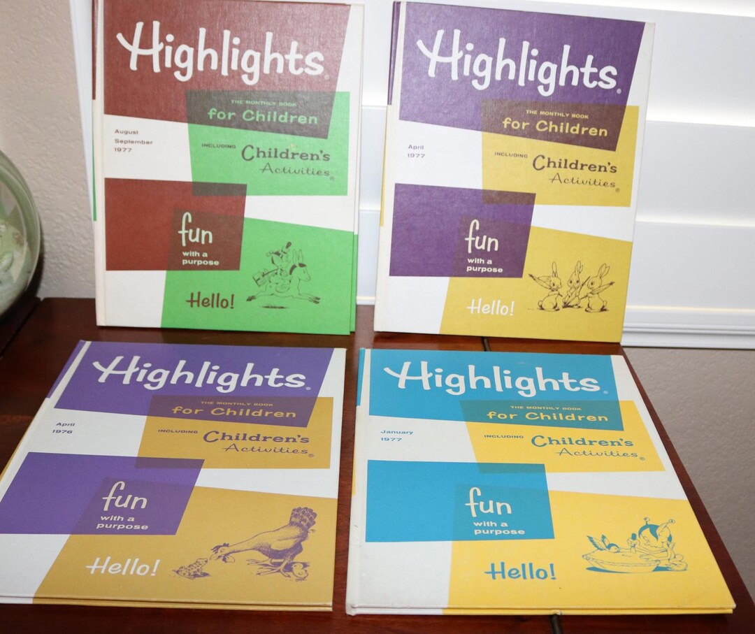 Vintage Highlights Magazines Lot of 4 Hardcover Monthly Books for ...