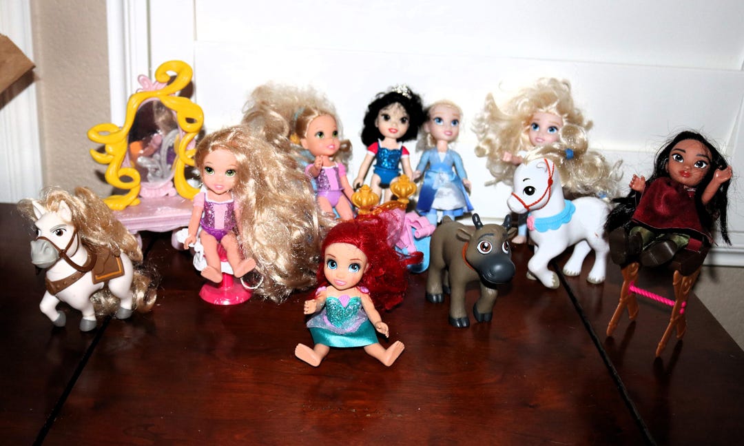 Disney Animators Collection Mini Dolls and Animals 5 Large Lot W ...