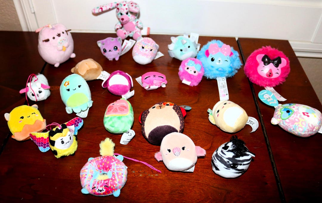 Mini Plush Lot! Set of 22 Adorable Little Stuffed Animals! Squishies ...