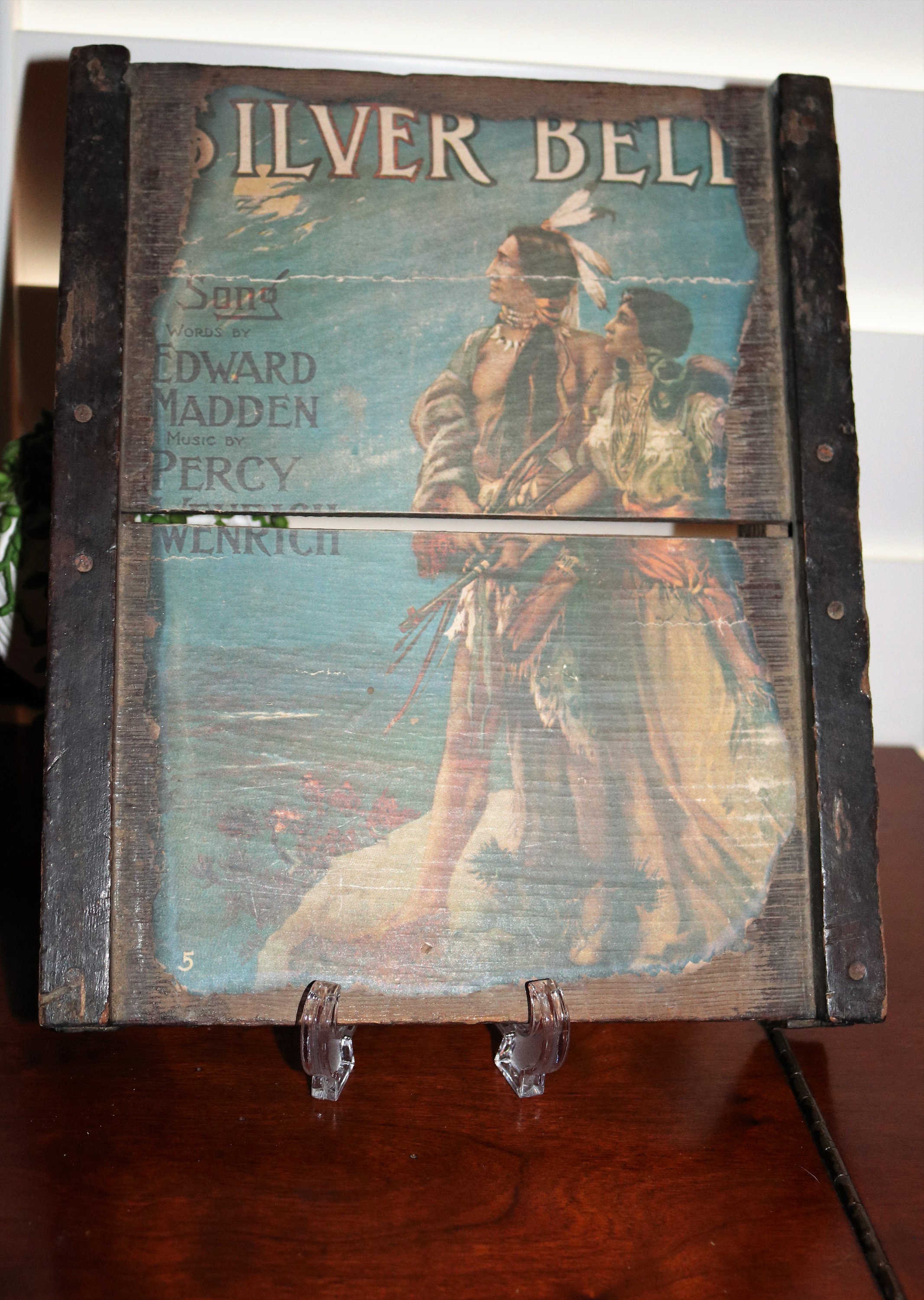Vintage Rustic Wooden Sign: Silver Bell Madden and Wenrich - Etsy