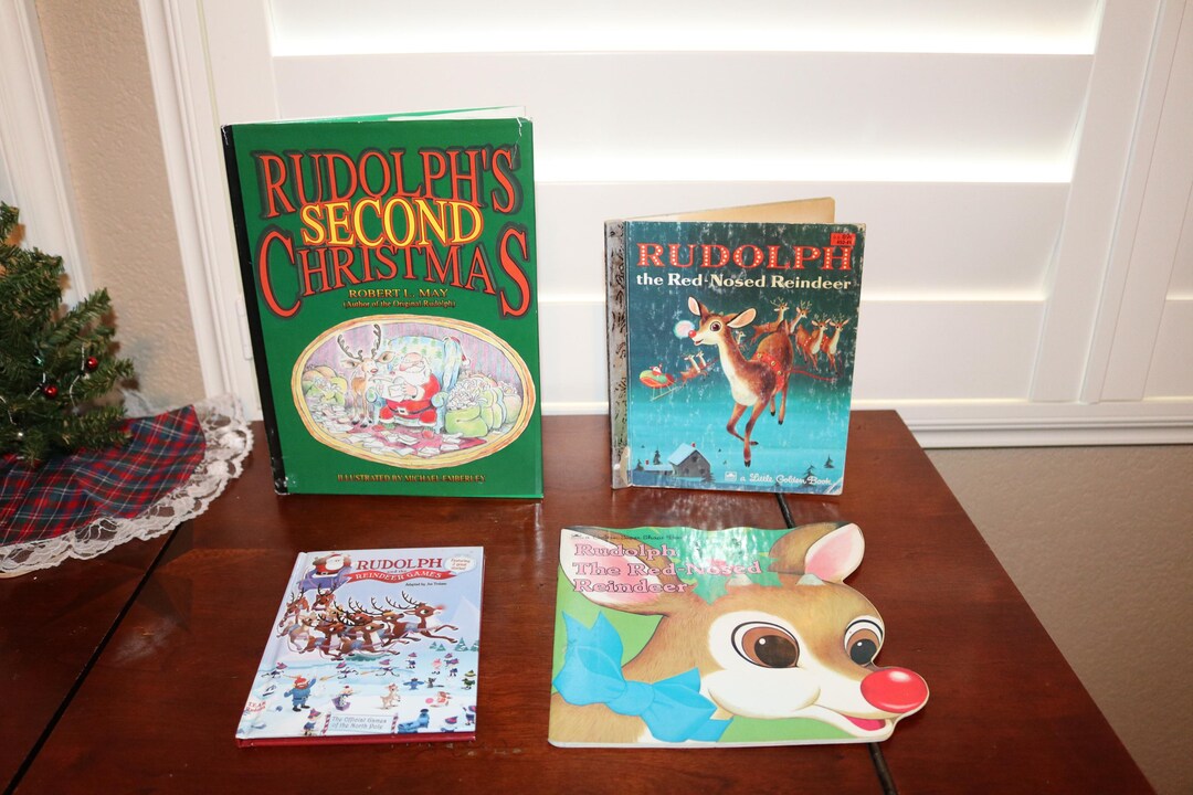 Choose a Vintage Rudolph the Red-nose Reindeer Christmas Book! Four to ...