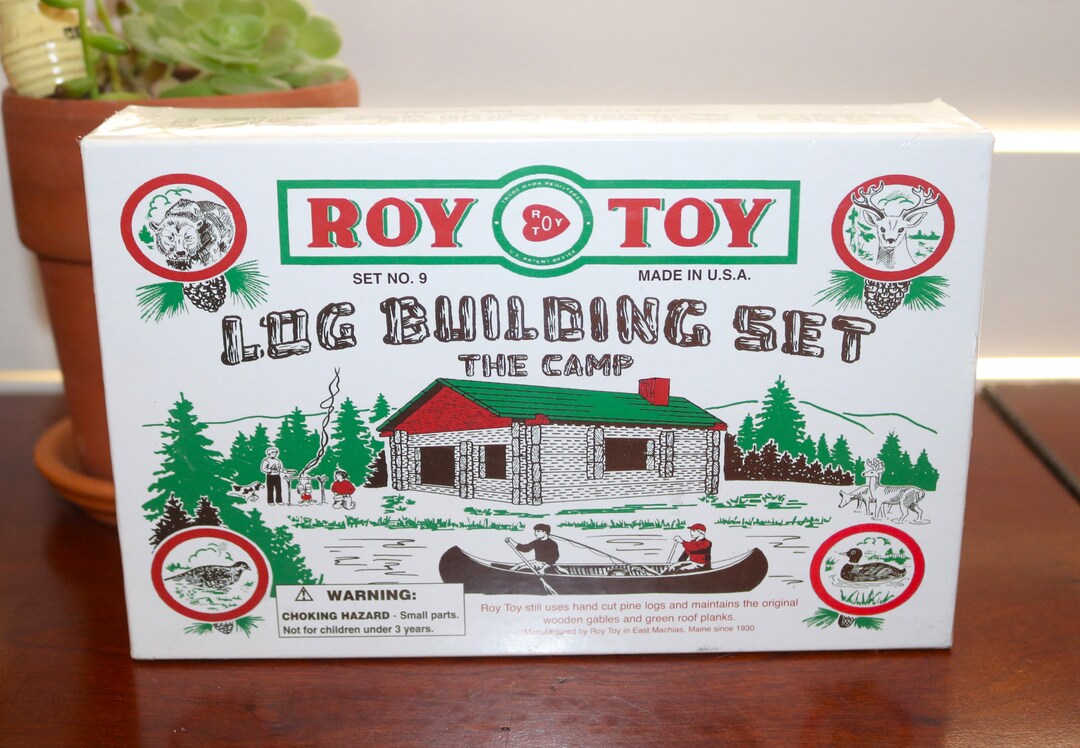 NEW Sealed Hand Cut Pine Log Building Set No. 9 by Roy Toy the Camp AGE ...