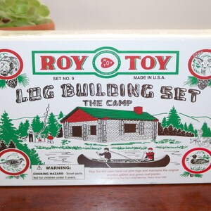 NEW Sealed Hand Cut Pine Log Building Set No. 9 by Roy Toy the Camp AGE ...