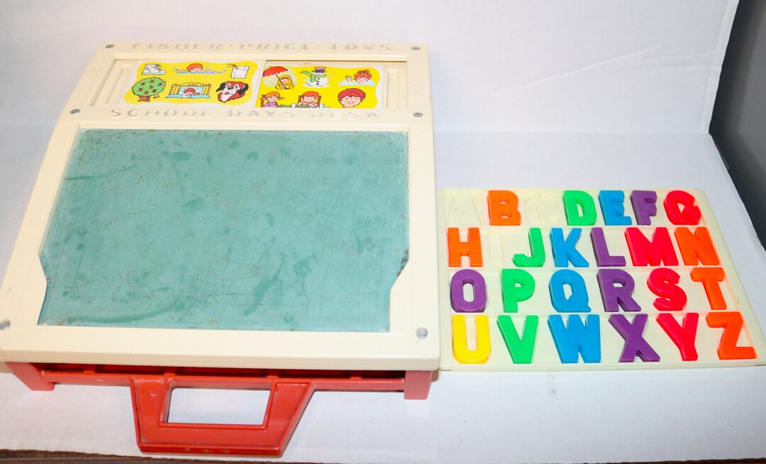 Vintage Fisher Price Toy Desk - 1972 Fisher Price Toys School Days Desk ...