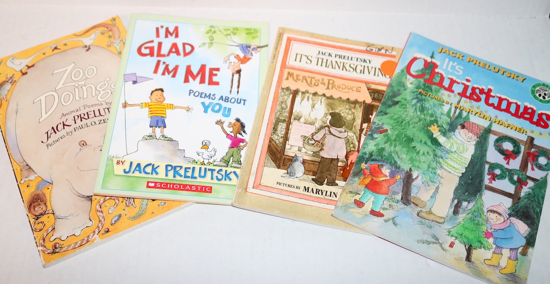 Jack Prelutsky Book Bundle Set of 4 Paperbacks Kids' Poetry Poems for ...