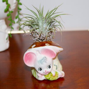 Vintage Enesco missy Mouse Ceramic Mushroom Figurine E-1163 Toothpick ...
