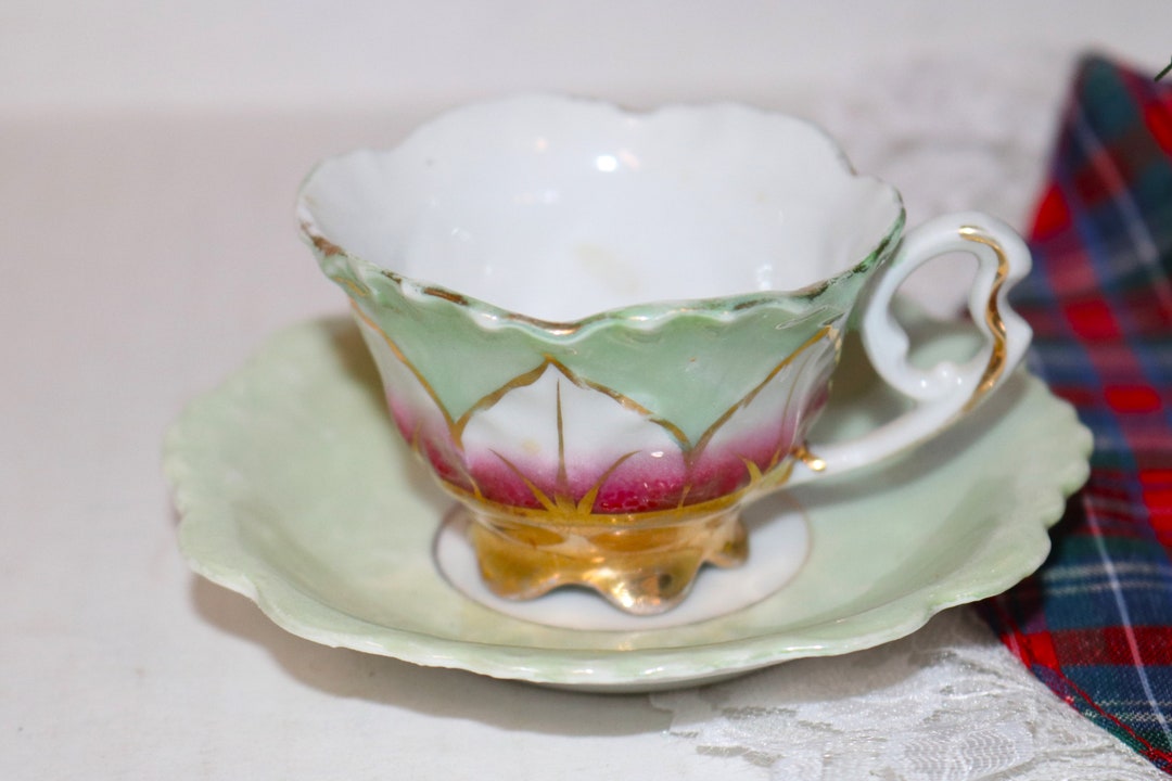 Vintage Demitasse Teacup and Saucer Made in Germany Miniature Tea Set ...