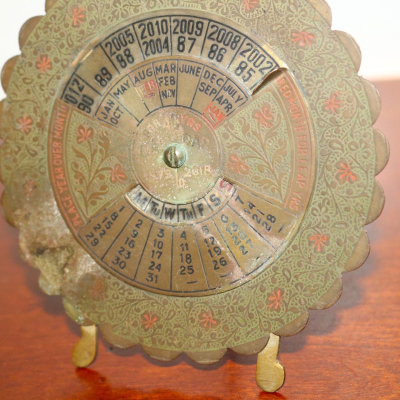 Brass Perpetual Calendar - Etsy