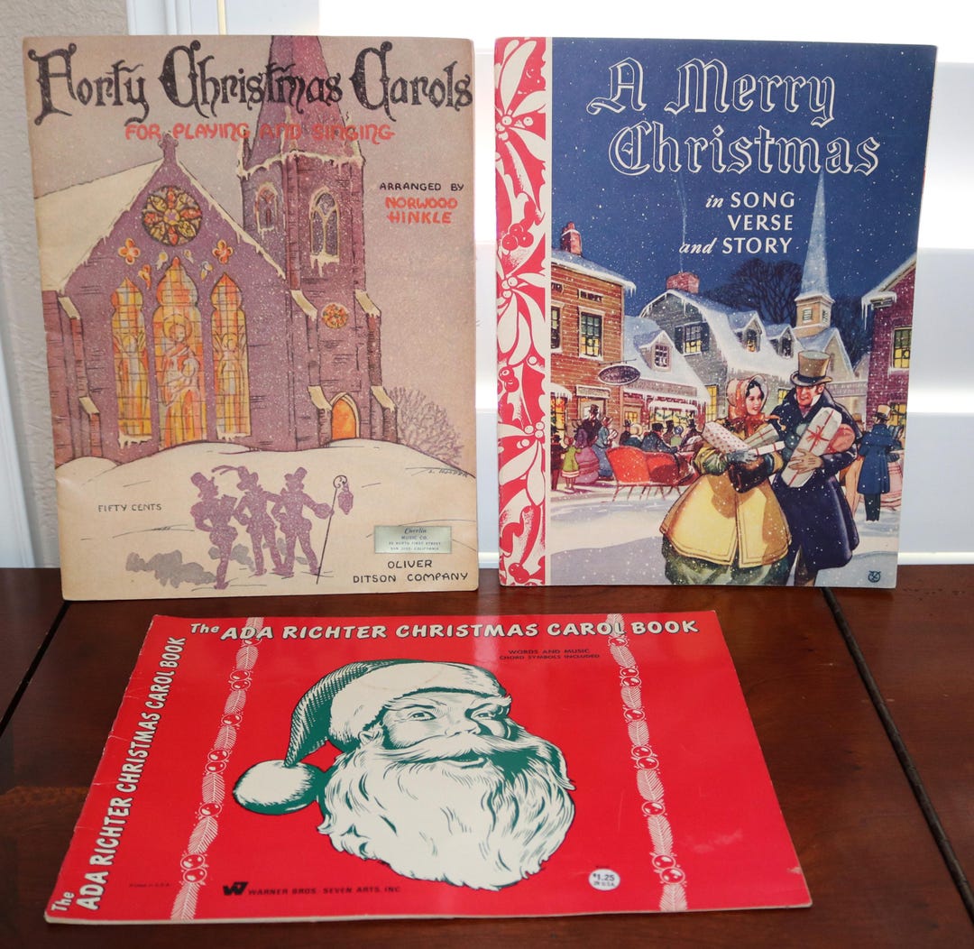 Set of Three Vintage Christmas Carol Books - Will Combine Shipping ...