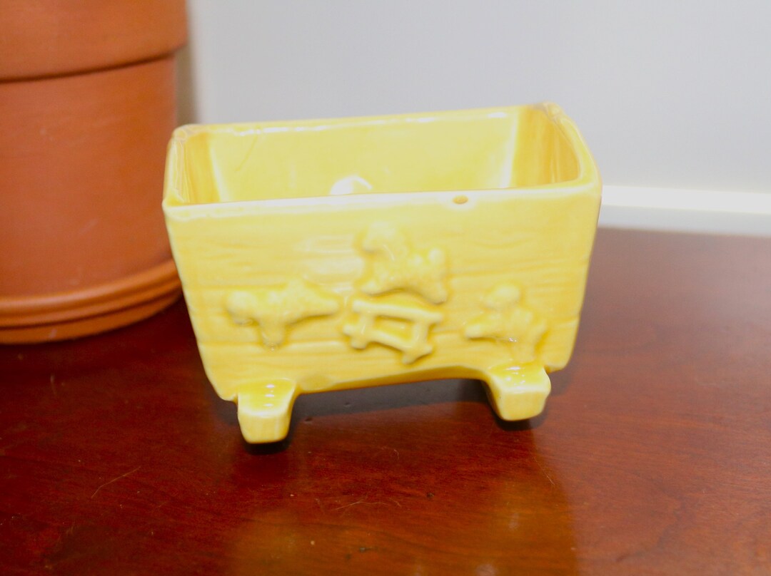 Shawnee Pottery Baby Shower Planter Cake Topper Counting Sheep Baby's ...