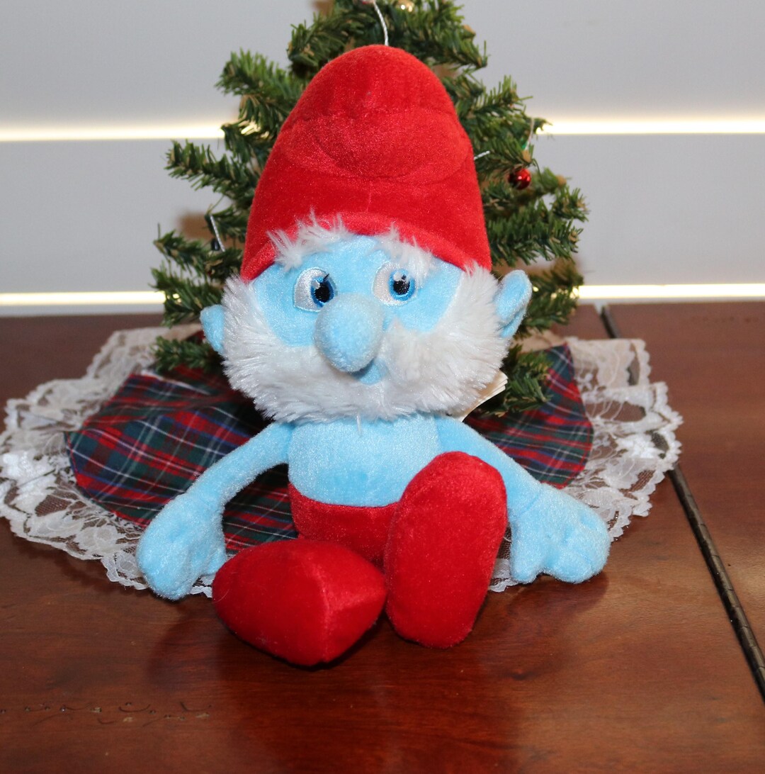 Plush Peyo Smurf With Red Hat, Pants and White Beard 2013 10" Tall ...
