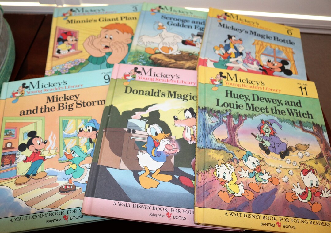 Disney Young Reader's Library Book Bundle! Set of 6 LG Vintage ...